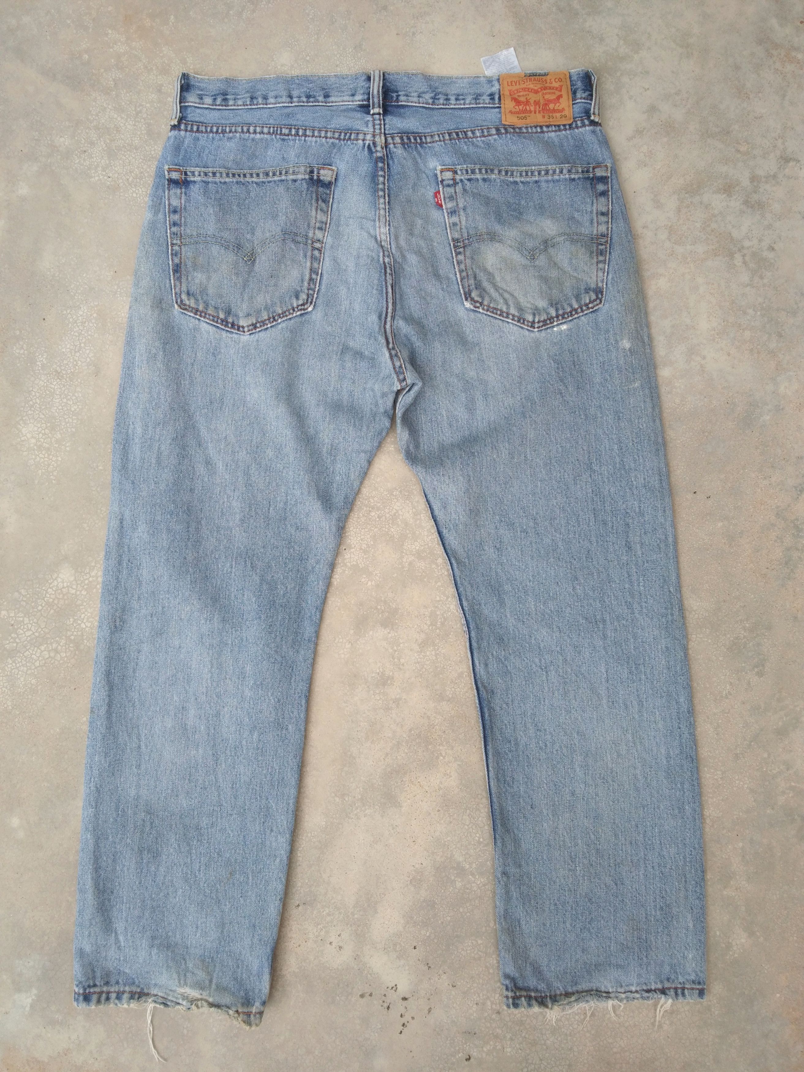 Vintage Vintage Levi's Jeans 505 Painter Distressed Denim 36x29 | Grailed
