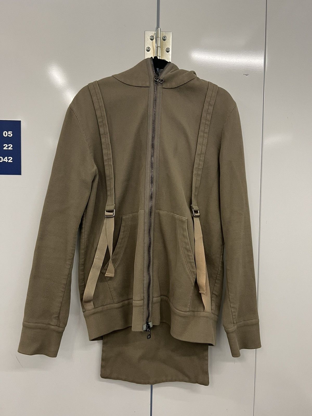 Helmut Lang Full zip up olive green military sample flight hoodie | Grailed
