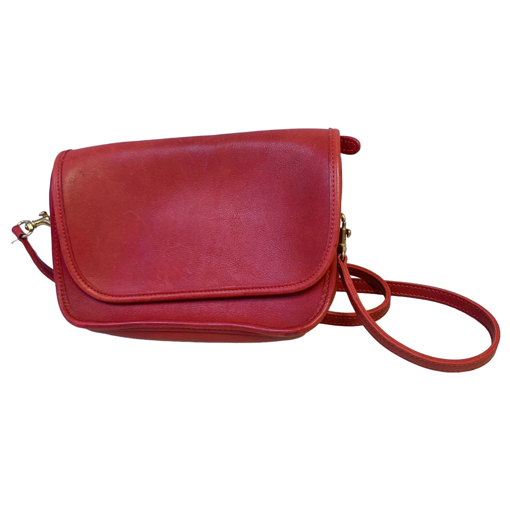 Coach * Coach Red Vintage Leather Small Crossbody | Grailed