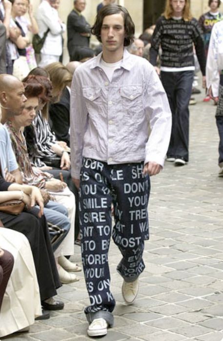 Junya Watanabe SS02 Junya Watanabe “Forever” Poem Indigo Full Print ...