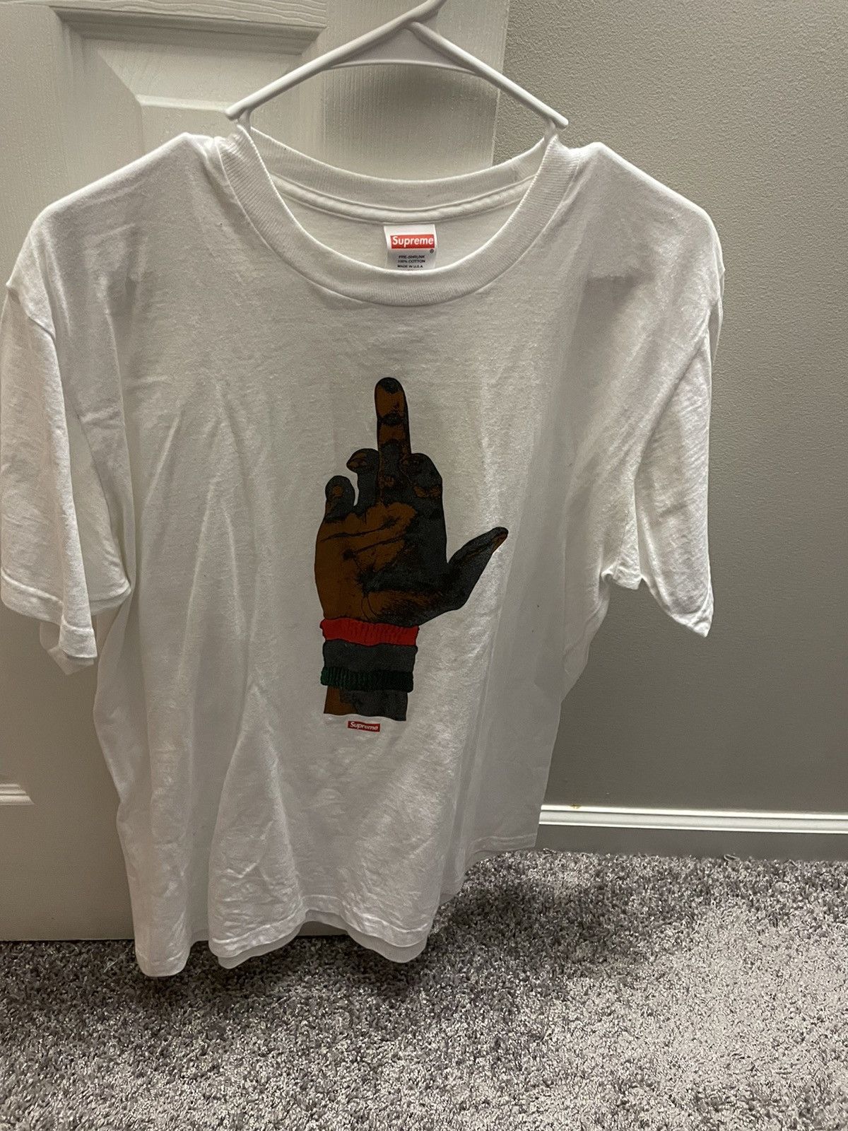 Supreme Supreme RGB middle finger Dead Prez T-shirt | Grailed