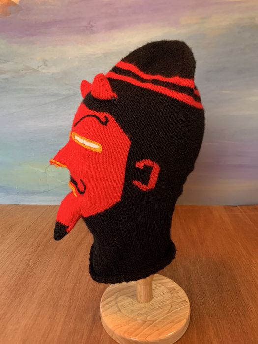 Ski 😈👺 Devil Balaclava Ski Mask Horns Black Red Satan Face | Grailed