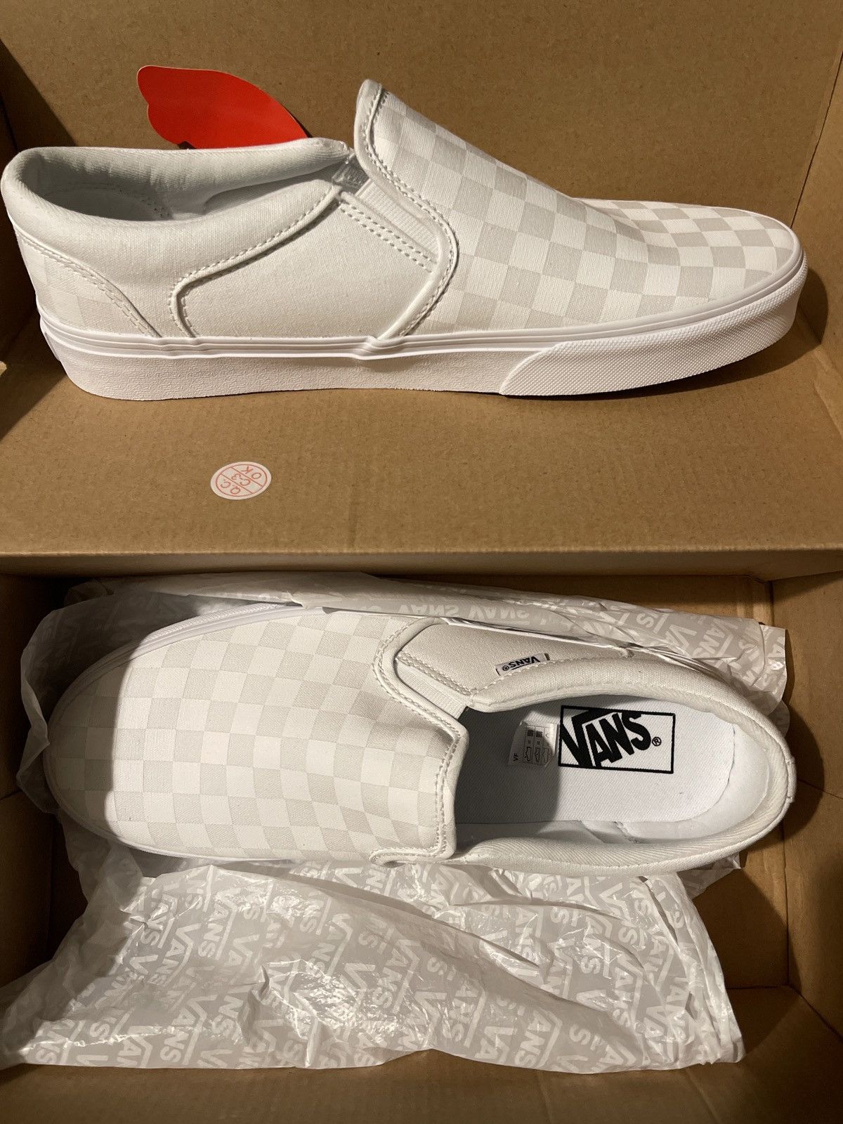 Vans White Checkered Vans | Grailed