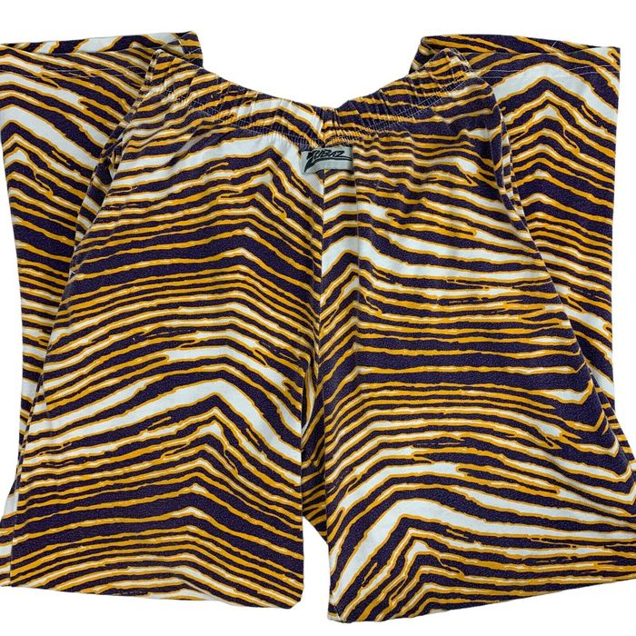 Zubaz Zubaz Purple Yellow Zebra Bengal Tiger Print Jogger Pants | Grailed
