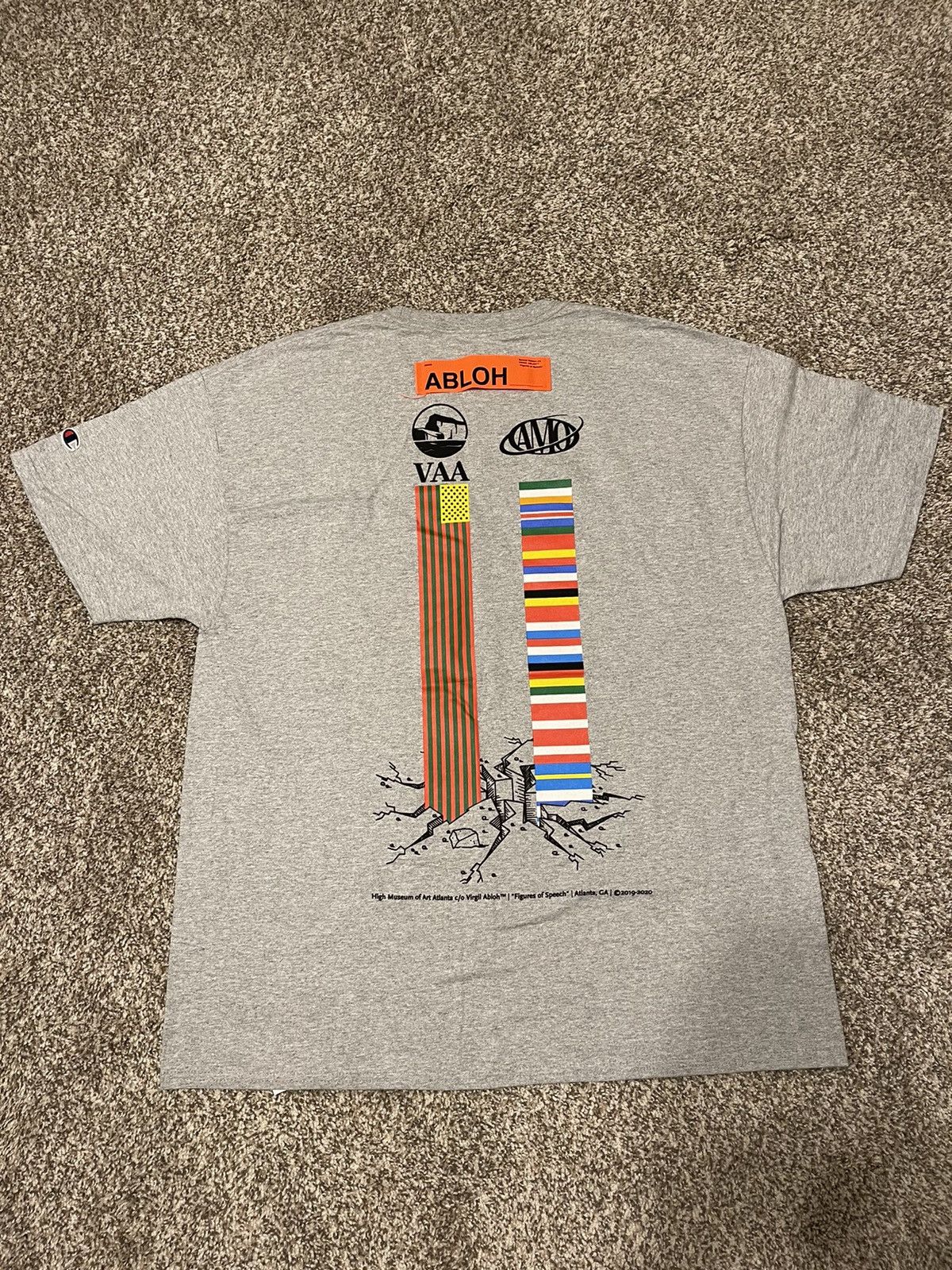 Virgil Abloh Virgil Abloh Off-White Figures Of Speech VAA AMO Flags Tee ...