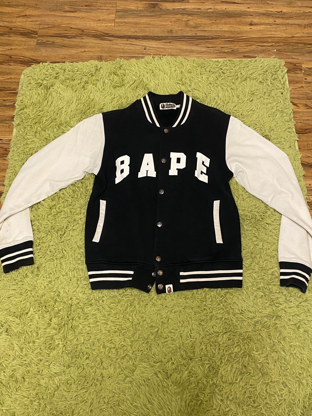 Bape A Bathing Ape Varsity Jacket | Grailed
