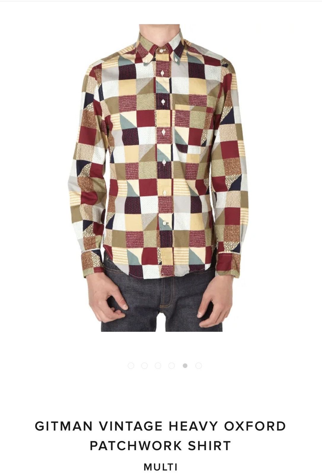 Gitman Bros. Vintage GITMAN VINTAGE HEAVY OXFORD PATCHWORK SHIRT | Grailed