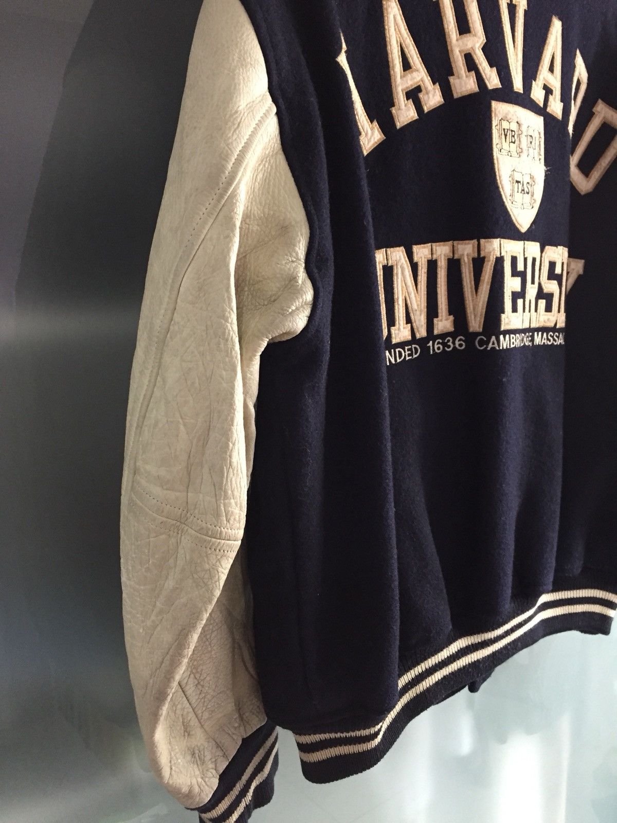 Vintage Harvard University Big Logo Varsity Jacket | Grailed