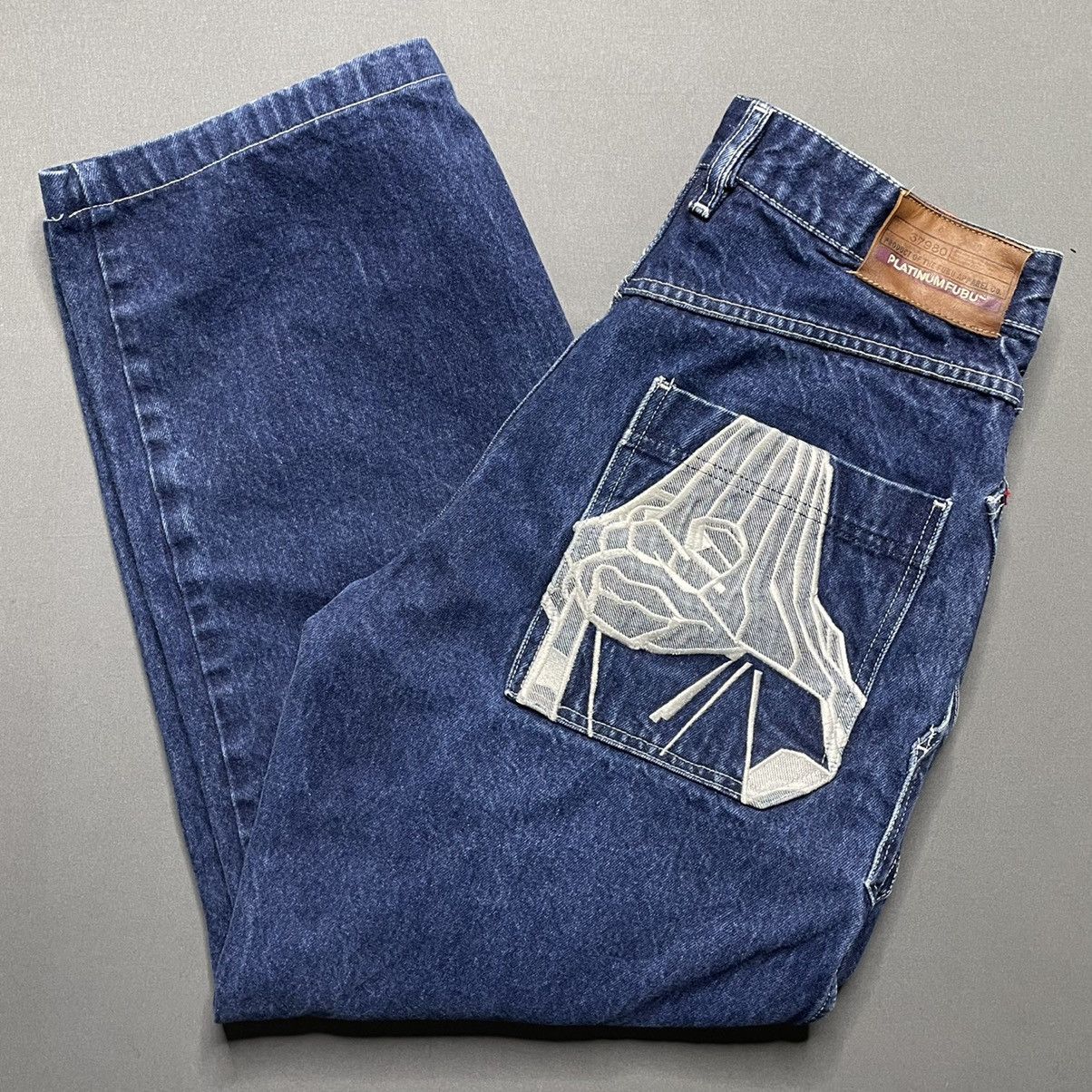 Fubu × Streetwear × Vintage Vintage 90's Platinum FUBU Fat Albert Baggy ...