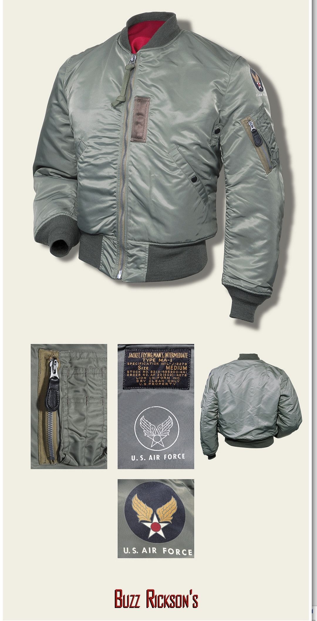 Buzz Rickson's Buzz Rickson MA-1 flight jacket | Grailed