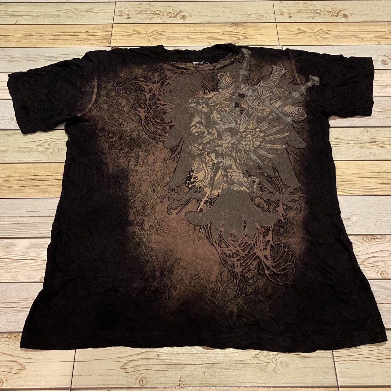 Affliction × Ed Hardy × Raw State Brad Butter T Shirt Streetwear ...