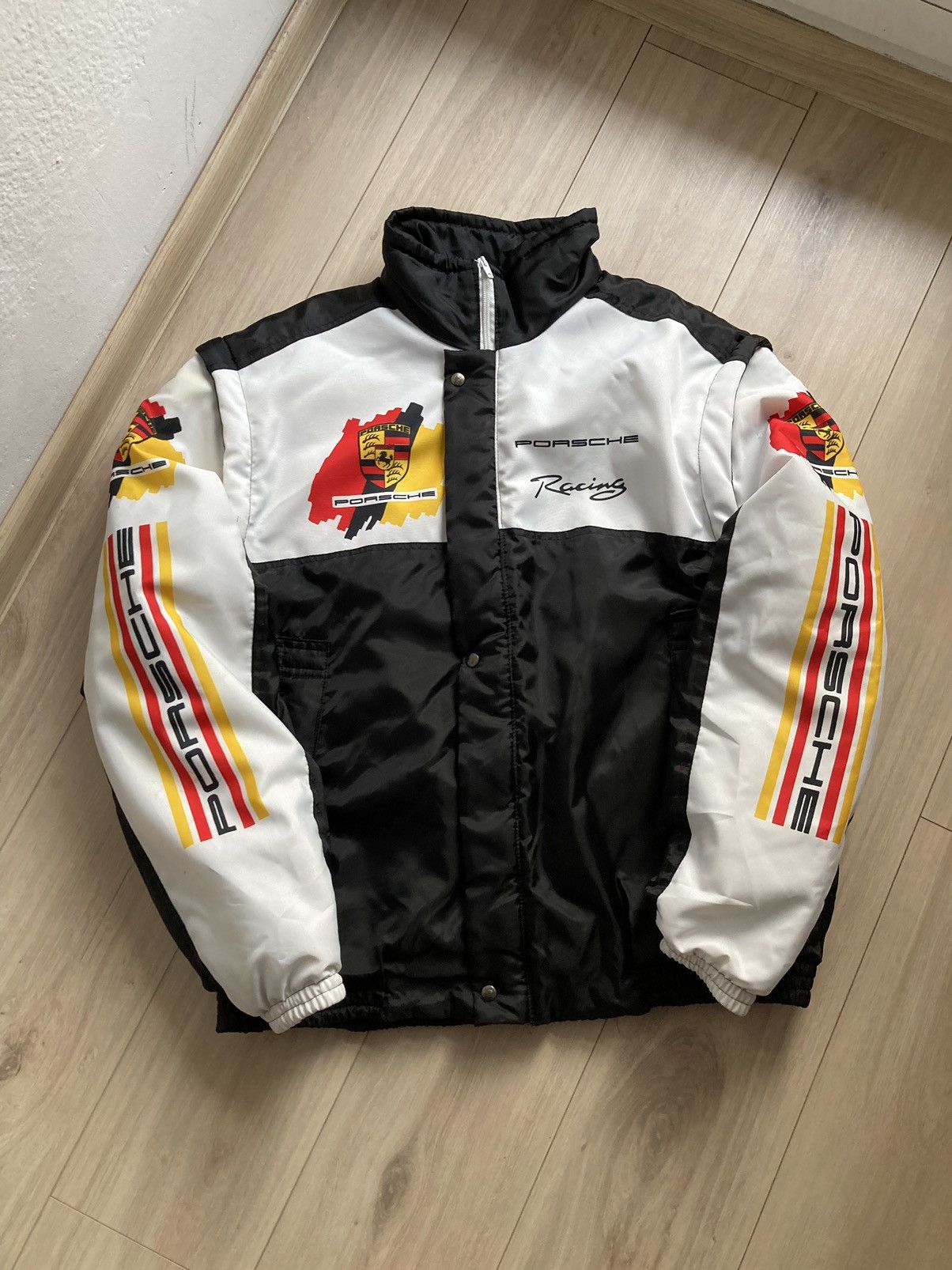 Vintage Porsche Racing 2 in 1 Vest + Jacket Vintage Big Logo | Grailed