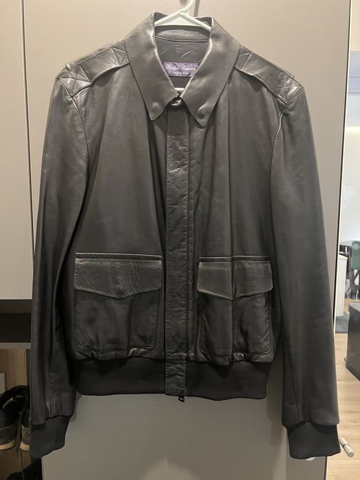 Ralph Lauren Purple Label Ralph Lauren Purple Label leather bomber ...