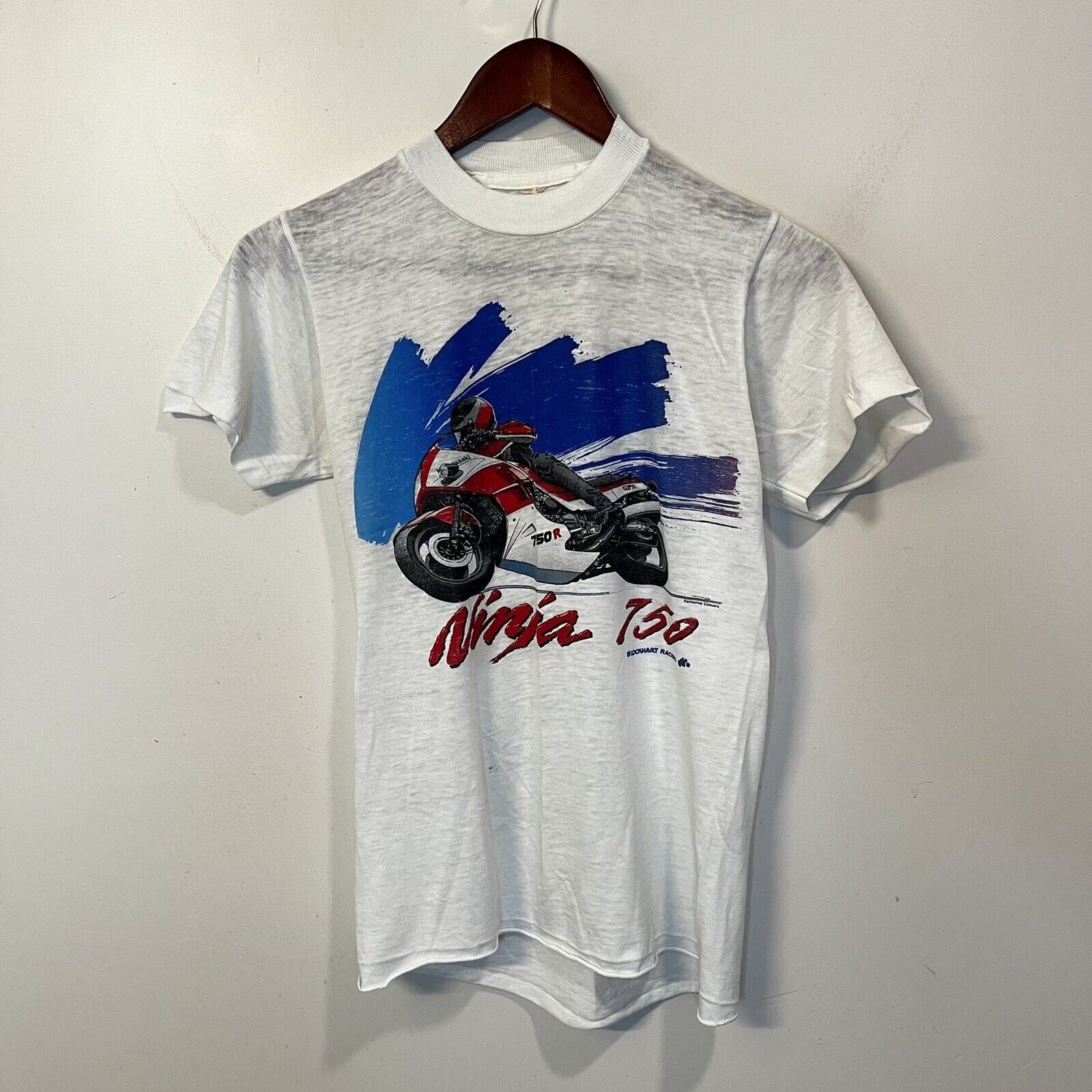 Vintage Vintage 70s 80s Kawasaki Ninja 750 R Lockhart Racing T Shirt ...
