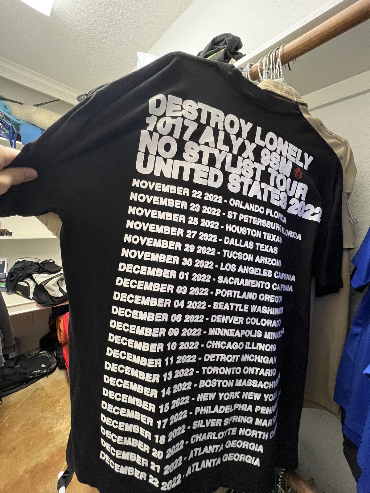 1017 ALYX 9SM Destroy Lonely No Stylist Tour Shirt | Grailed