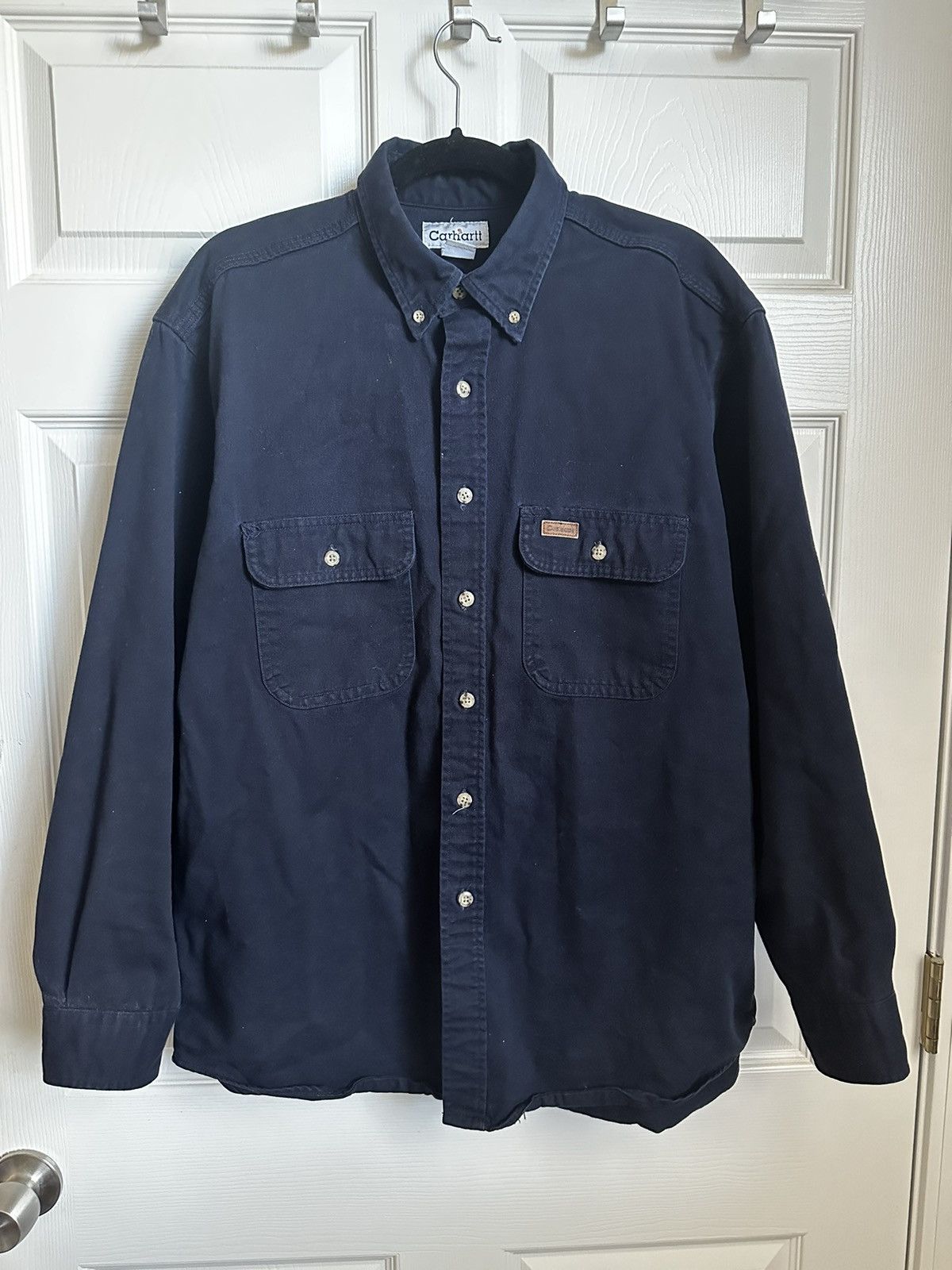 Carhartt × Vintage Vintage Carhartt Work Shirt Navy | Grailed