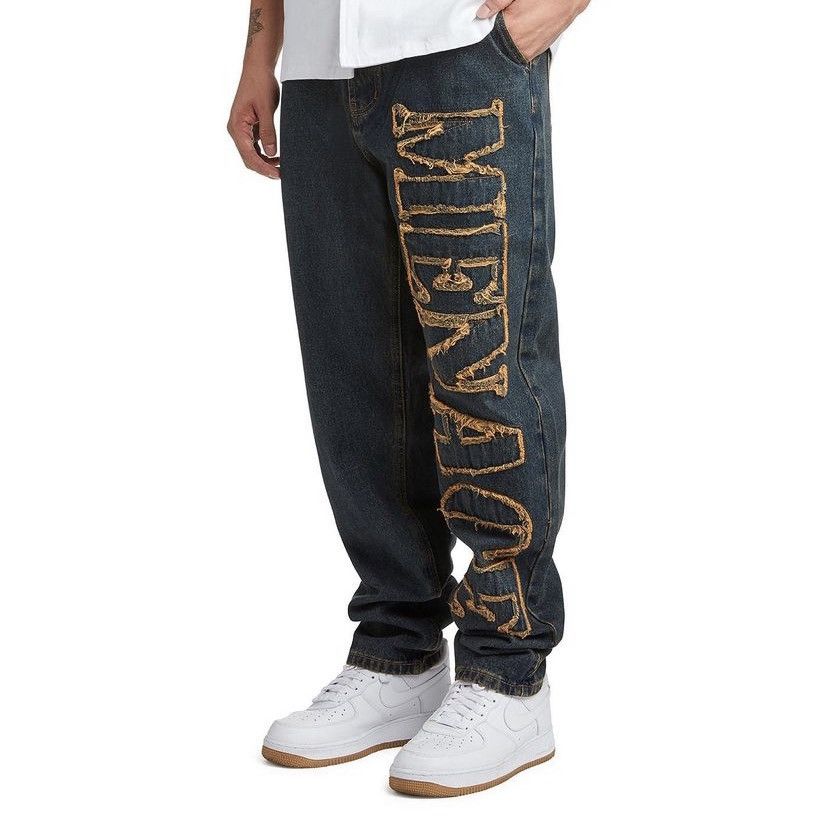 Menace Menace Los Angeles Distressed Stencil Denim | Grailed