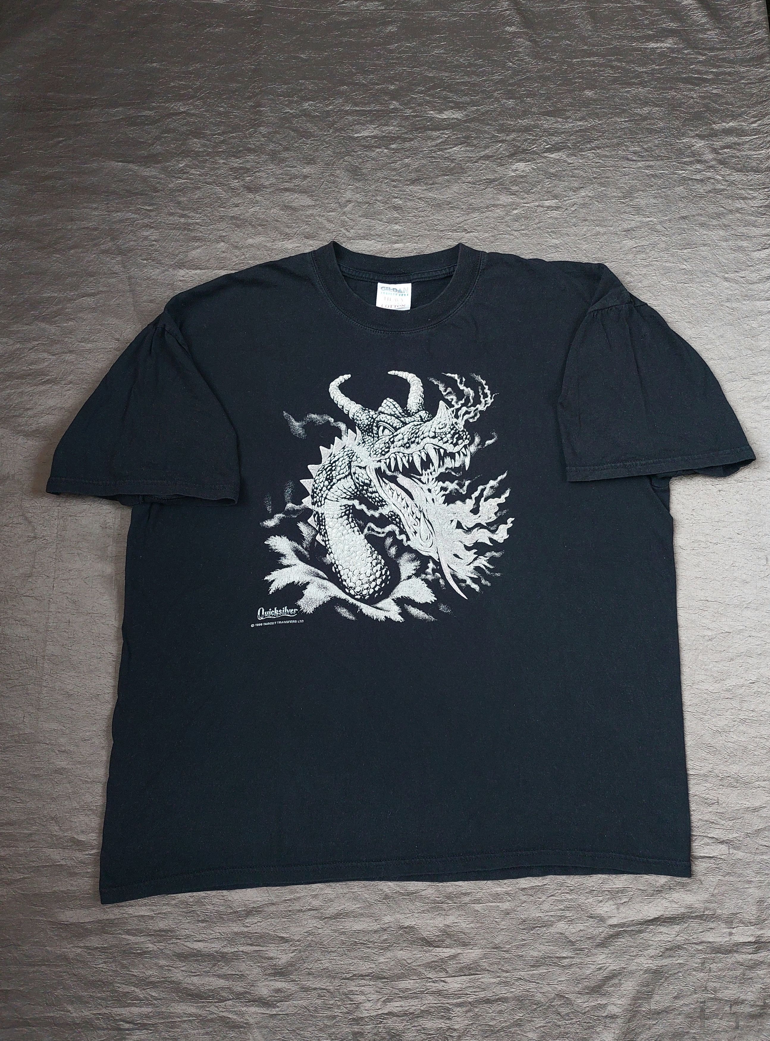 Band Tees Vintage rare Quicksilver Dragon 1998 T-shirt | Grailed
