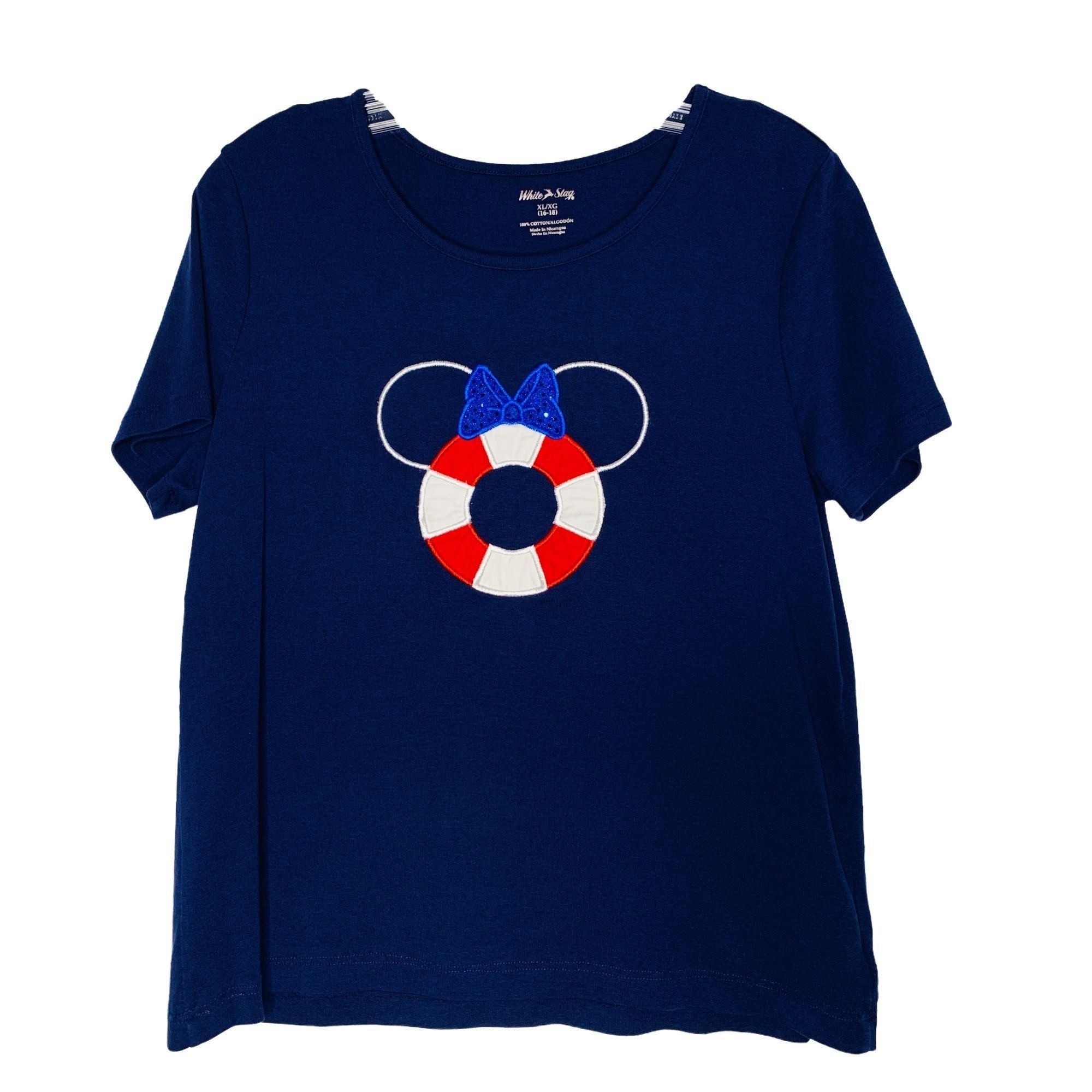Other Disney Minnie Mouse shirt lifesaver ship cruise red white bl ...
