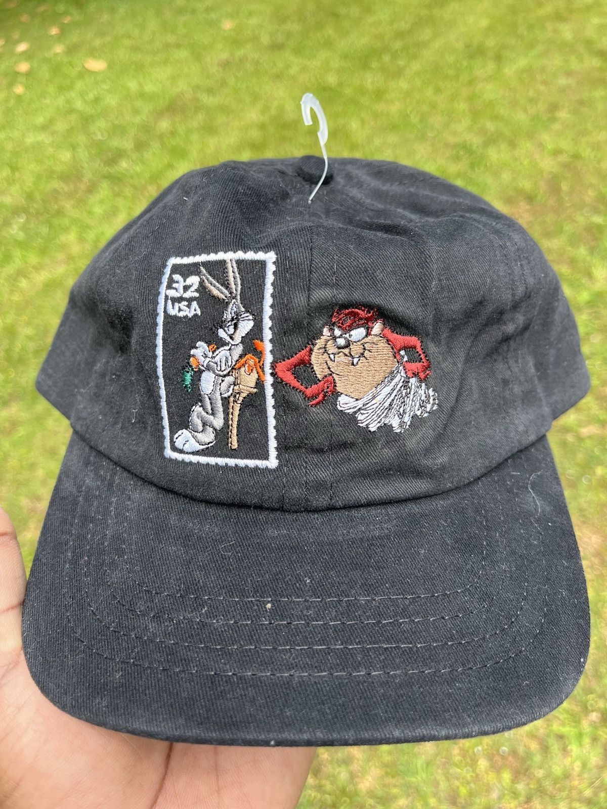 Vintage 90s Bugs Bunny Tasmanian Devil Stamp Looney Tunes Cap | Grailed