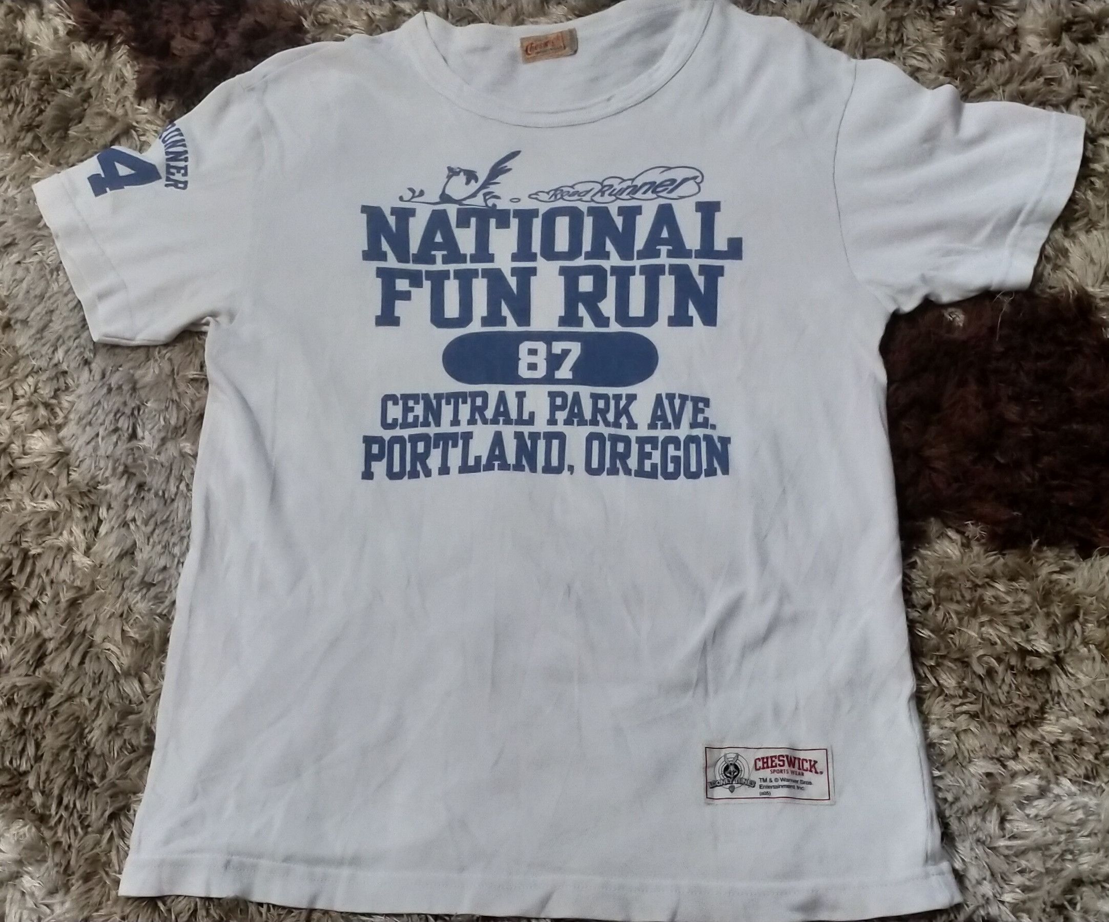 Vintage Vintage 87s National Fun Run Cartoon tee | Grailed