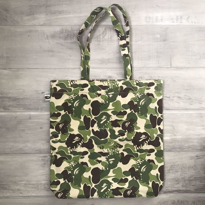 Bape BAPE fire camo green tote bag a bathing ape NIGO | Grailed