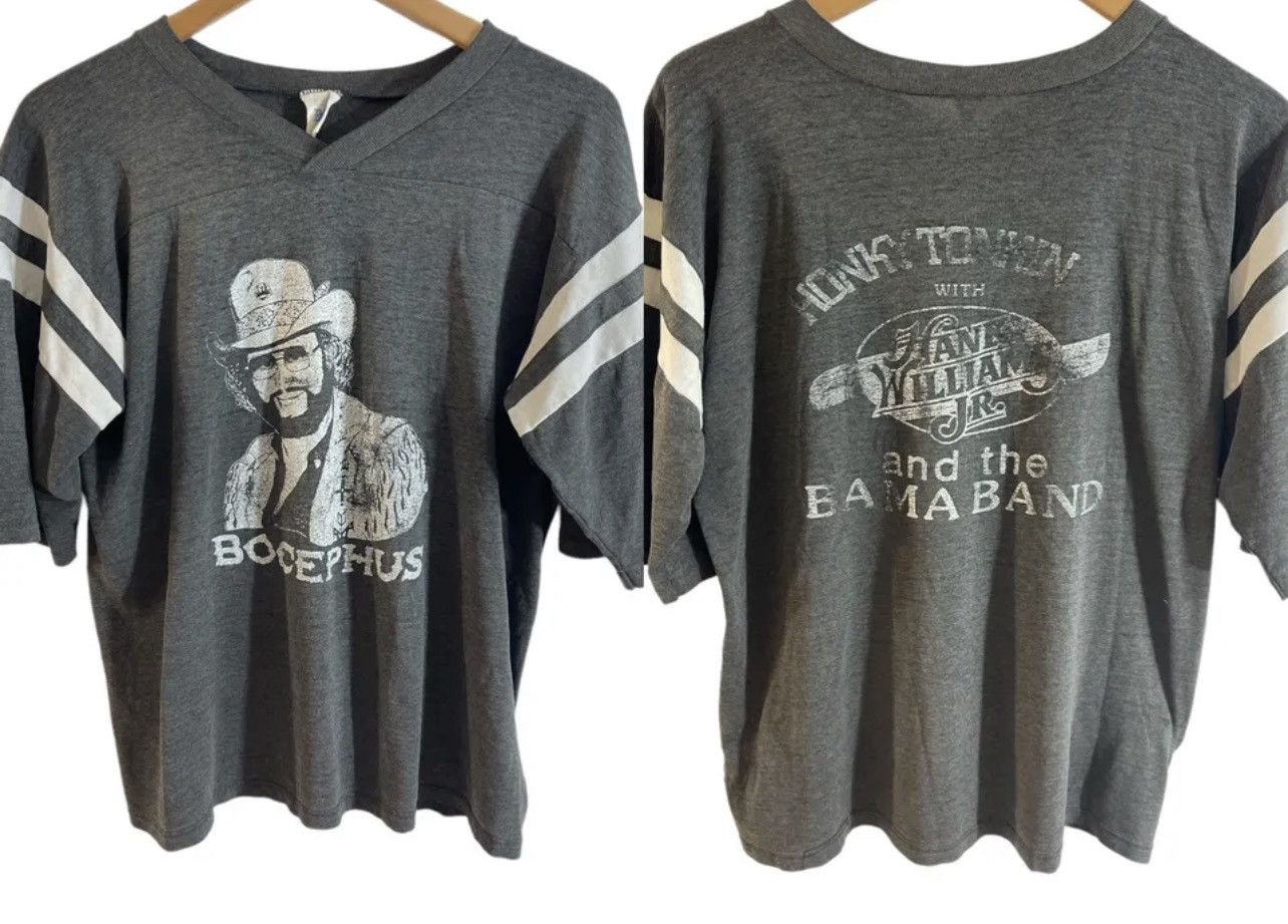 Vintage Vintage Hank Williams JR Bocephus tour t shirt LARGE | Grailed