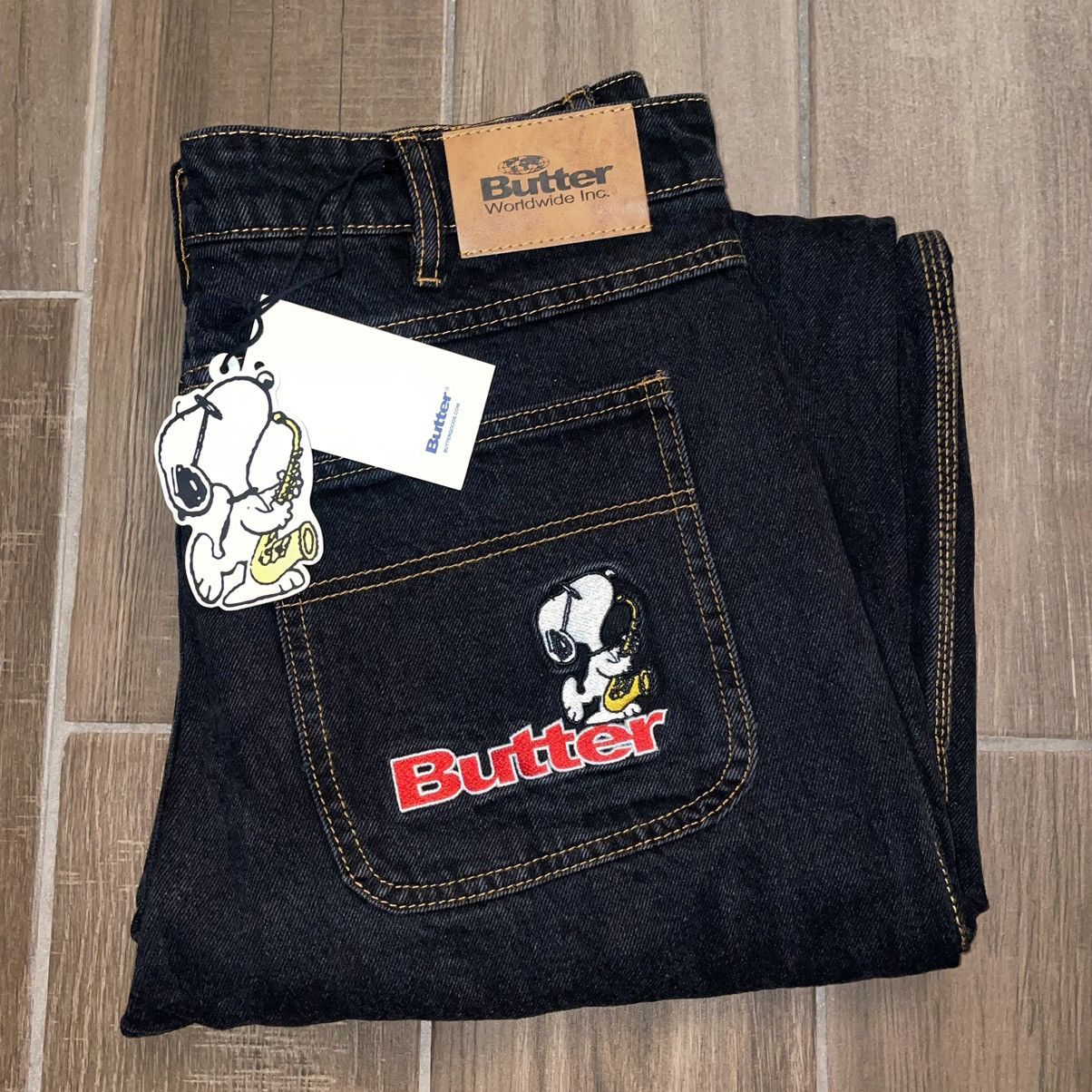Peanuts Butter Goods Peanuts Jazz Denim Snoopy Jeans Baggy | Grailed