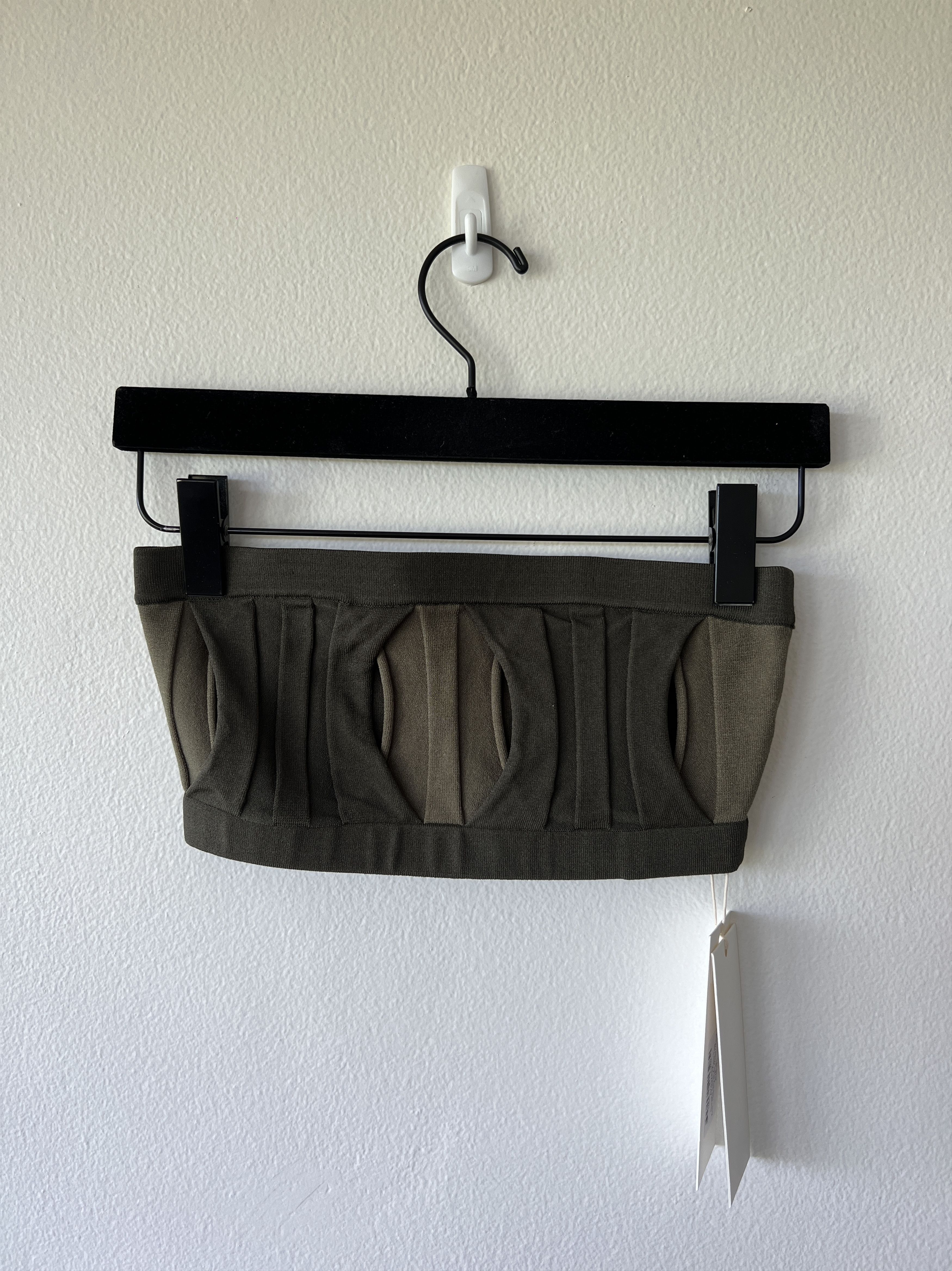Dion Lee double hosiery dark moss crop tube singlet top | Grailed