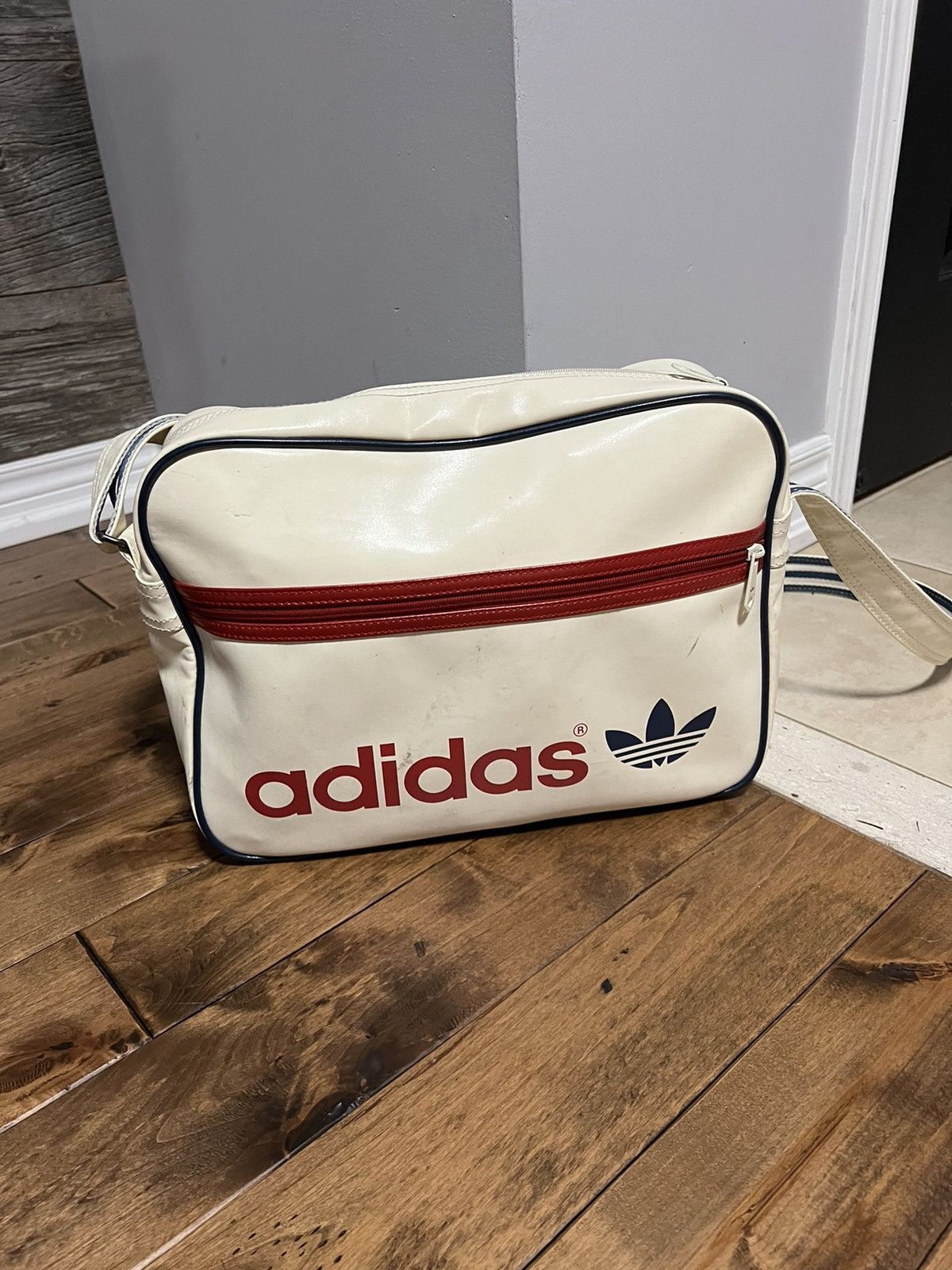 Adidas × Leather × Vintage Vintage adidas leather bag 1980’s | Grailed