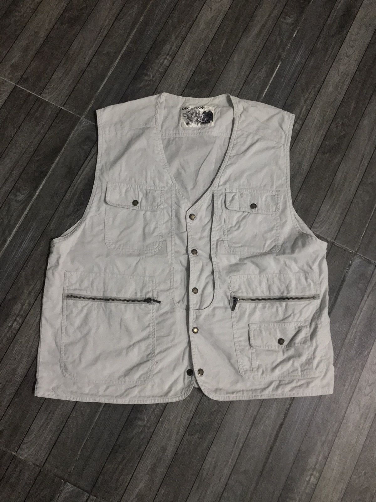 Japanese Brand × Vintage RUCK DAN UTILITY VEST WHITE COLOUR | Grailed
