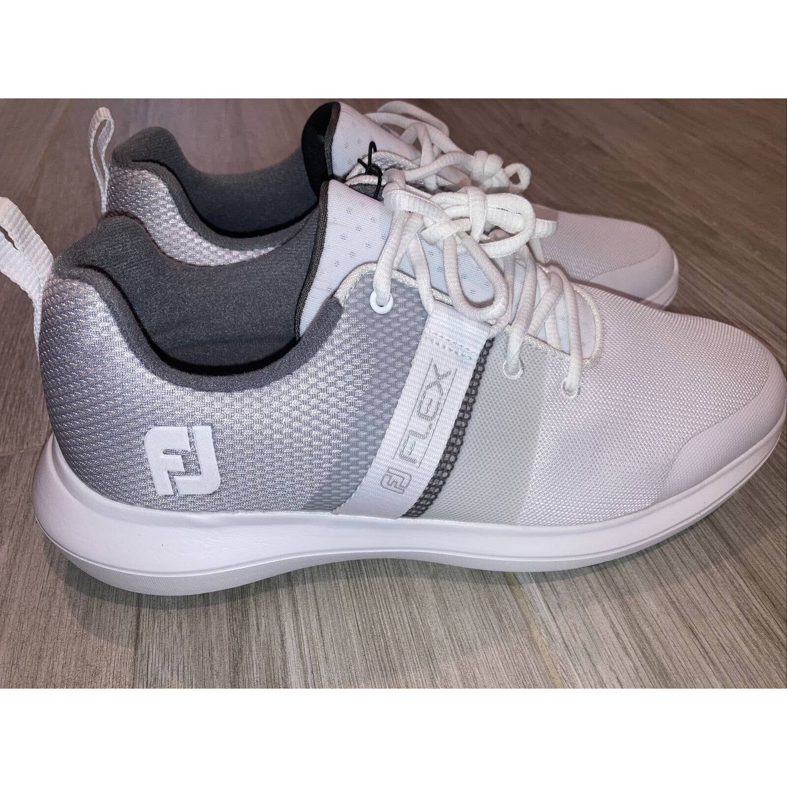 Footjoy MEN 8 FOOTJOY FJ FLEX 56120 GOLF WHITE SPIKELESS SHOES | Grailed