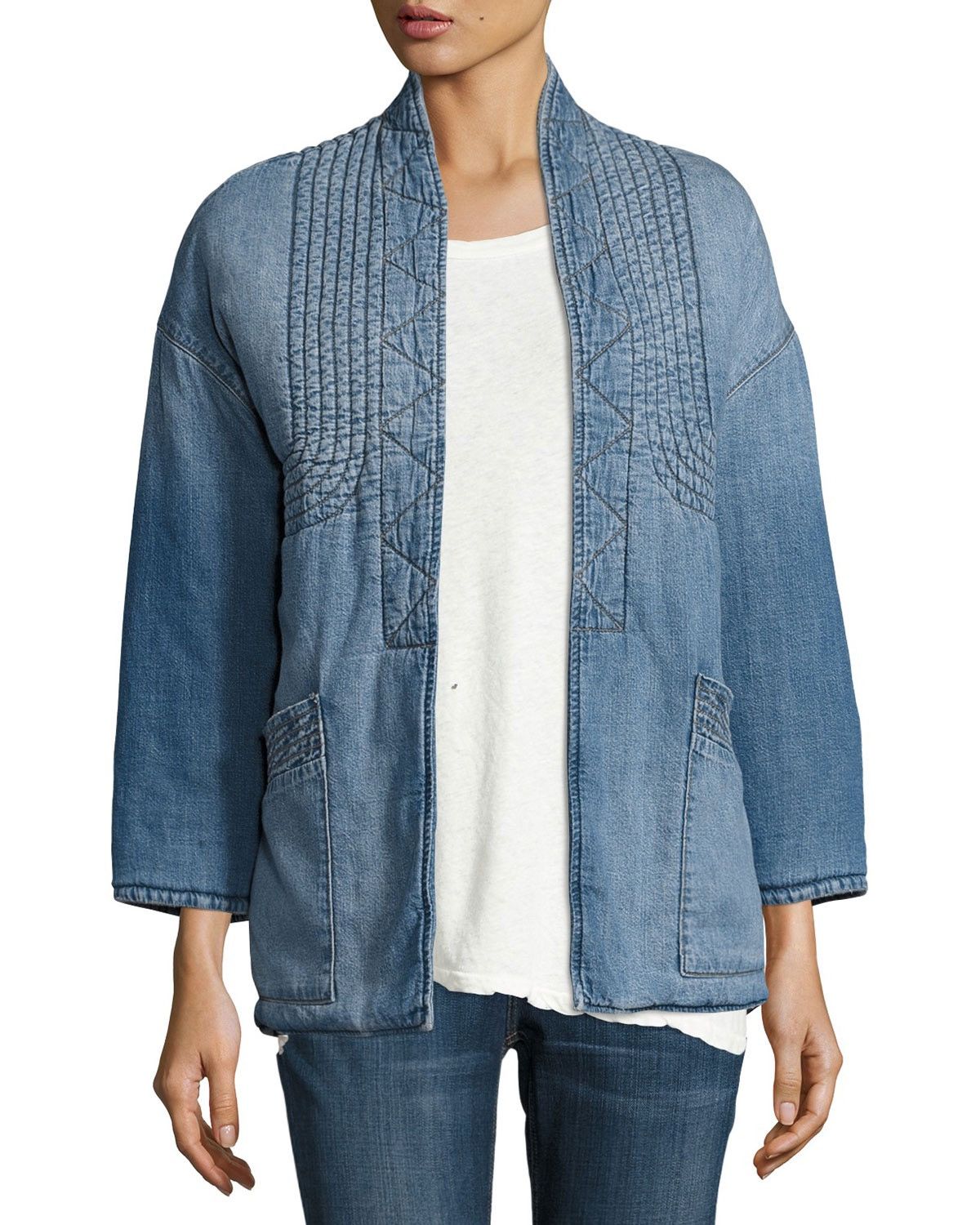 Current Elliott Current/Elliott The Kimono Denim Jacket | Grailed