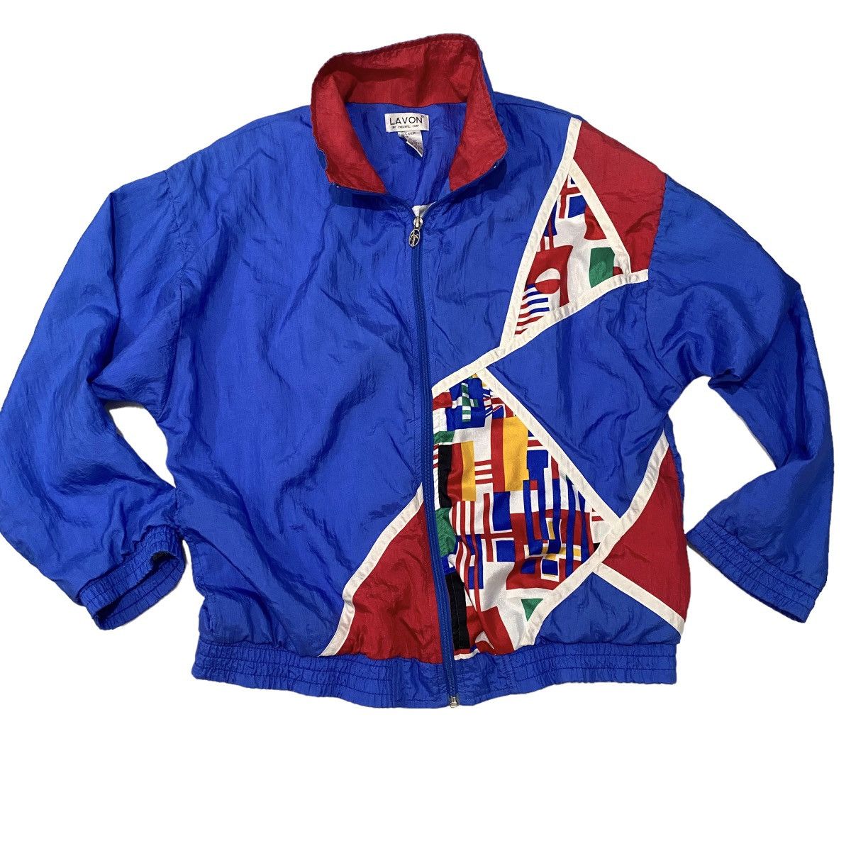 Vintage Vintage world Flag unisex Windbreaker Women Oversize 80s 90s ...
