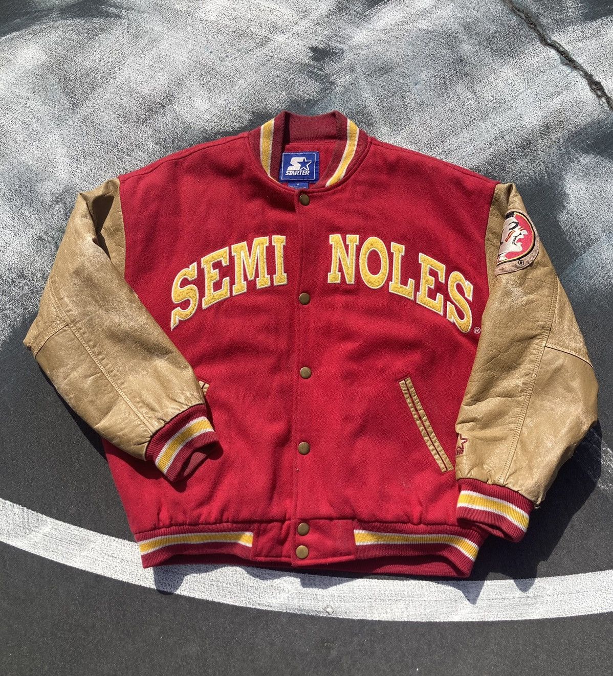 Starter × Vintage Vintage Florida State Seminole Starter Varsity Jacket ...