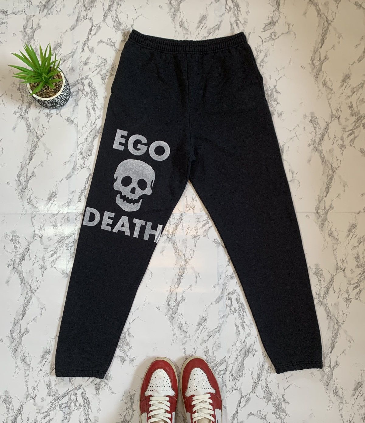 Japanese Brand × Streetwear × Vintage Ego Death Skull Sweatpants Black ...