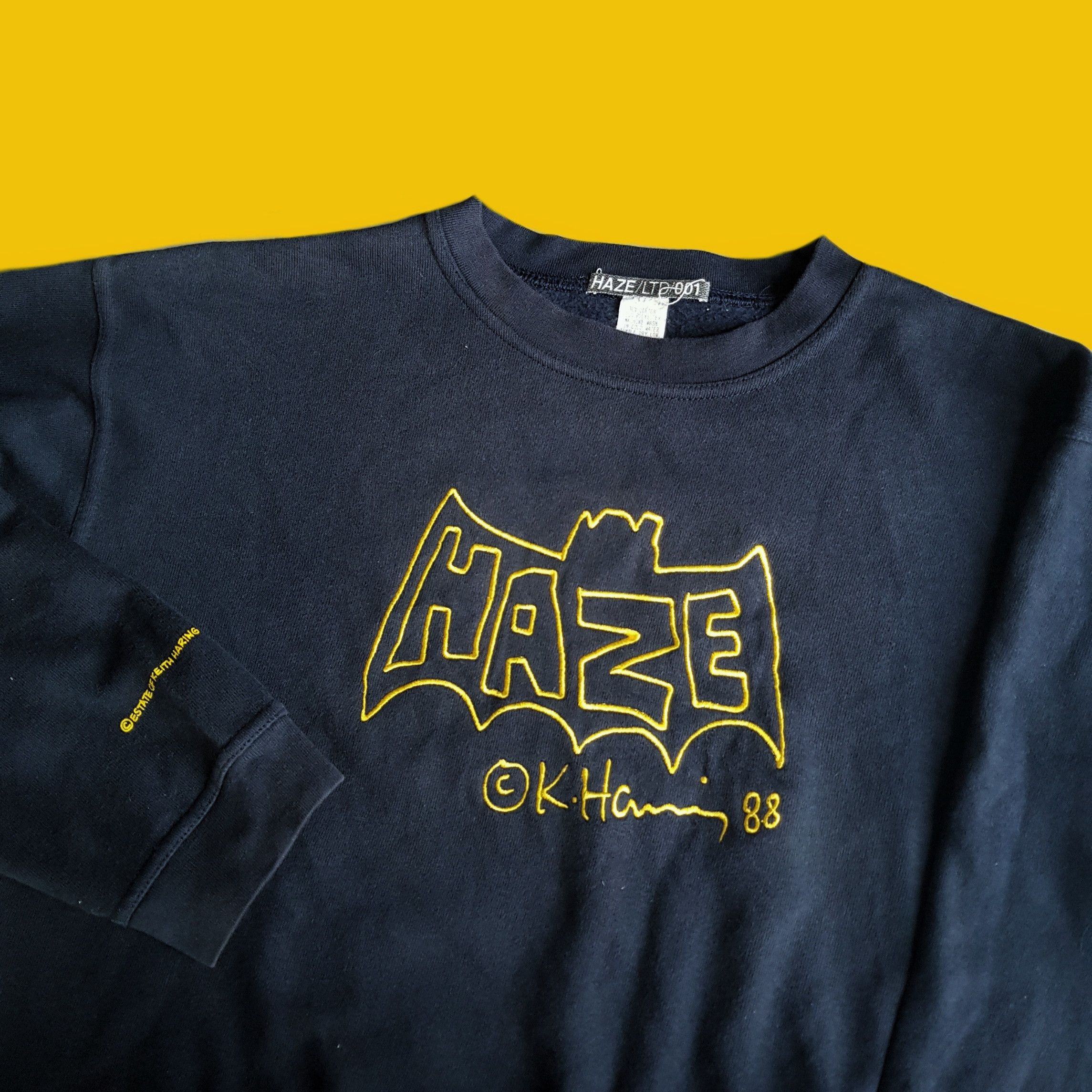 Haze × Keith Haring × Vintage Vintage Bat Haze Keith Haring Batman Logo ...