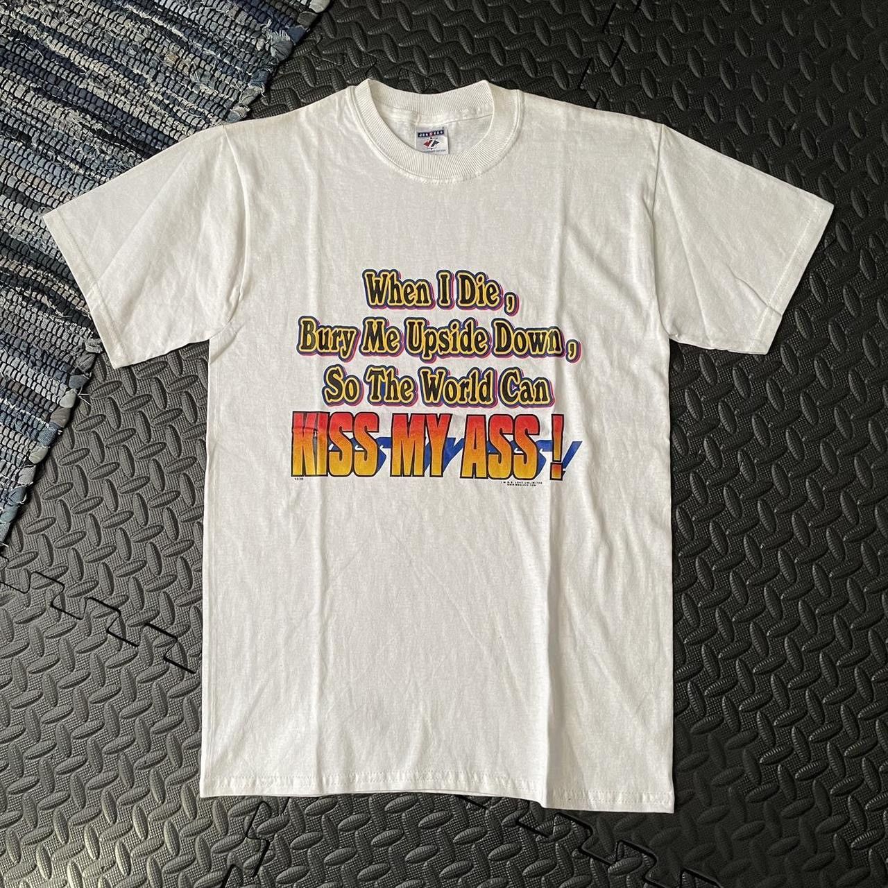 Streetwear × Tee × Vintage Early 2000s “kiss My Ass” Tee Grailed