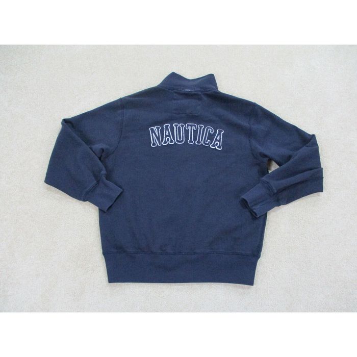 Nautica VINTAGE Nautica Sweater Adult Small Blue White Spell Out ...
