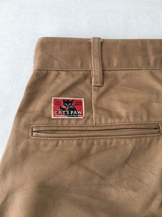 Buzz Rickson's Cat’s Paw Work Clothing Slim Fit Khakis Chino Pants ...
