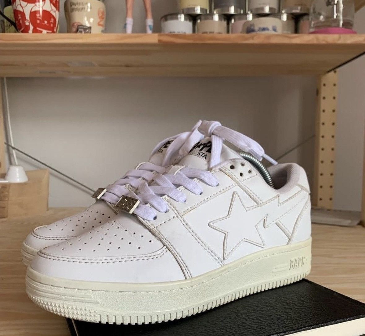 Bape all white bapesta | Grailed