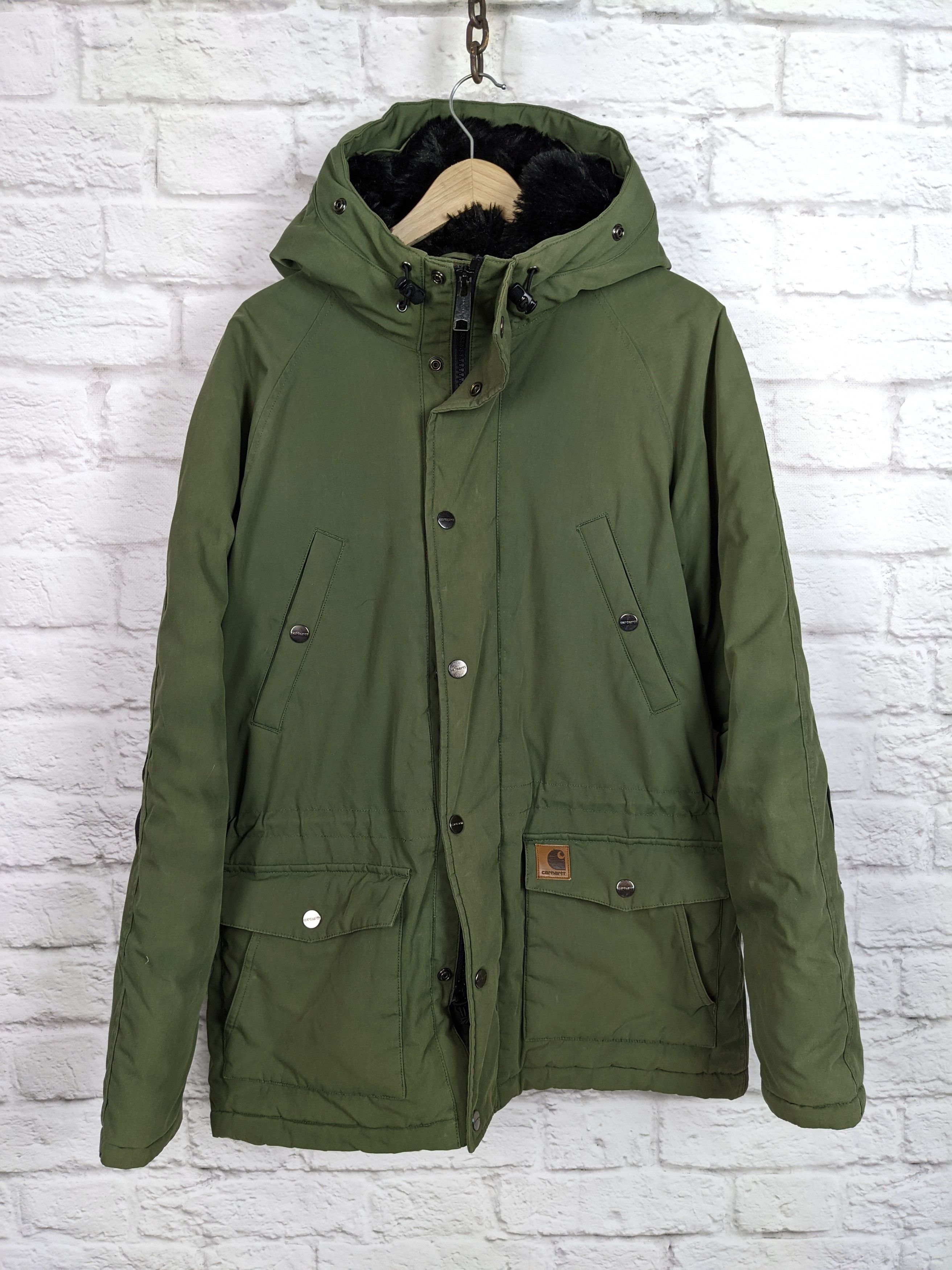 Carhartt × Carhartt Wip Carhartt down jacket khaki parka puffer trapper ...