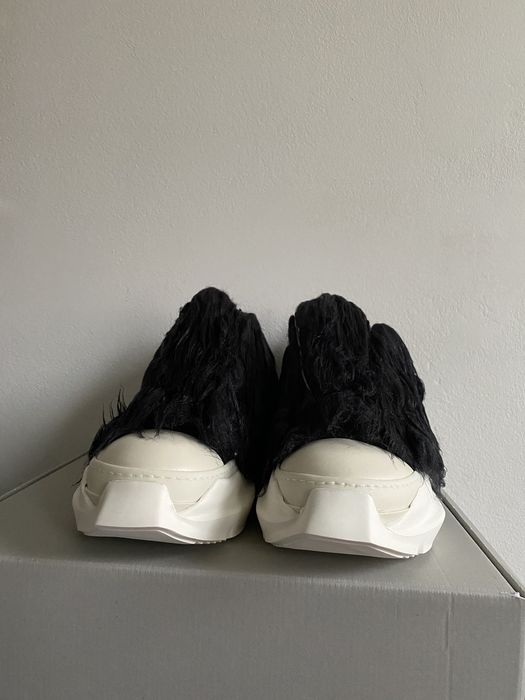 Rick Owens Rick Owens Yeti Fur Lowtop Ramones Abstract Sole DRKSHDW ...