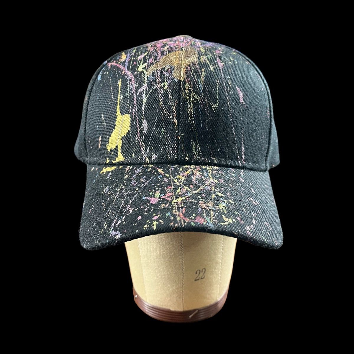 Japanese Brand × Streetwear × Vintage Vintage Black Paint Splatter Hat ...