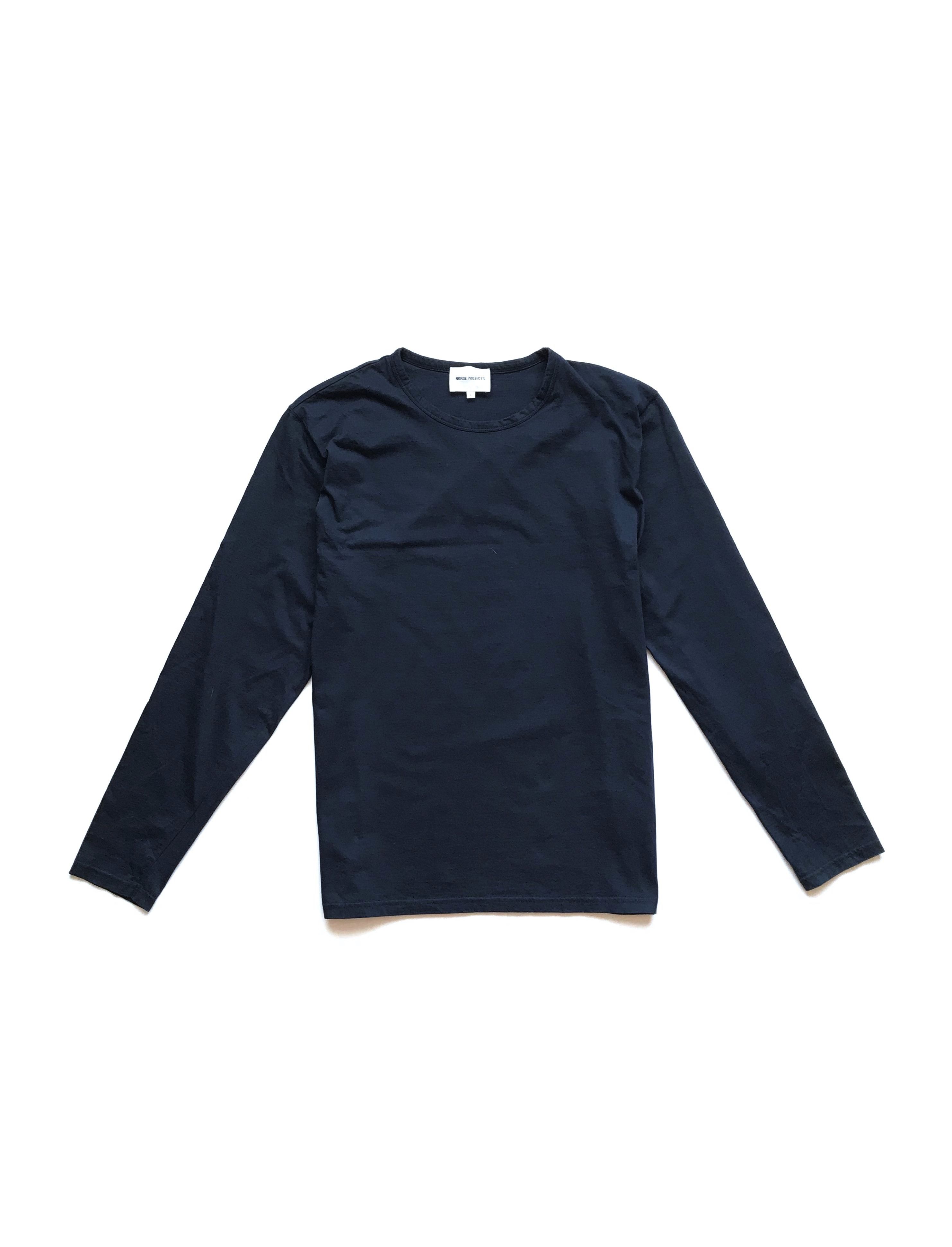 Norse Projects Norse projects navy jesper mercerized long sleeve | Grailed