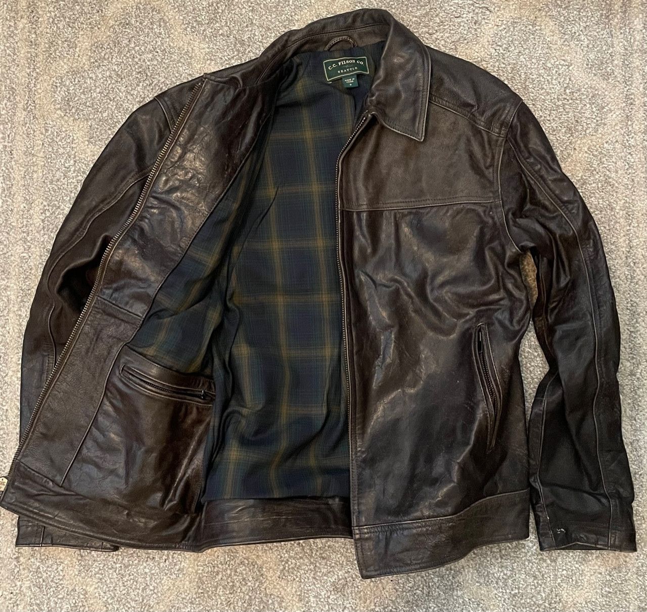 Filson CC Filson Leather Jacket Wool Lined | Grailed