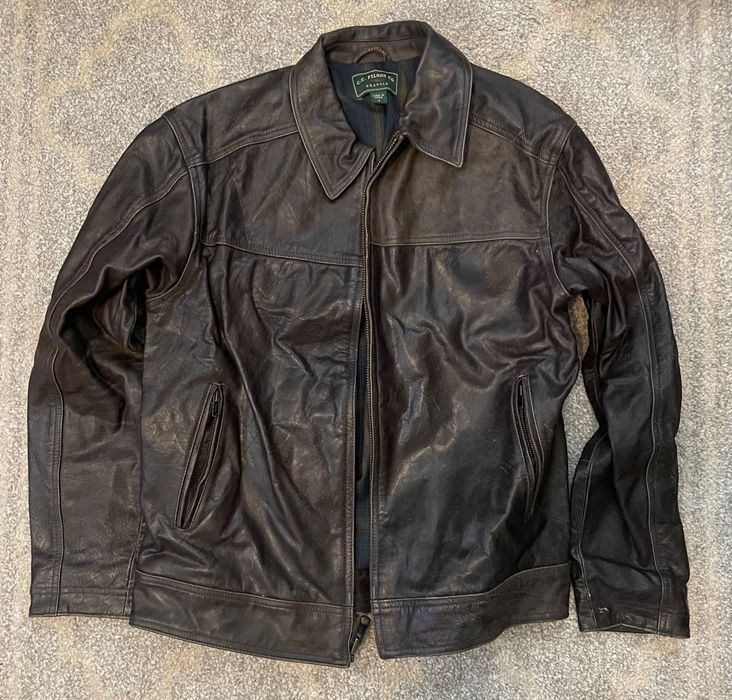Filson CC Filson Leather Jacket Wool Lined | Grailed