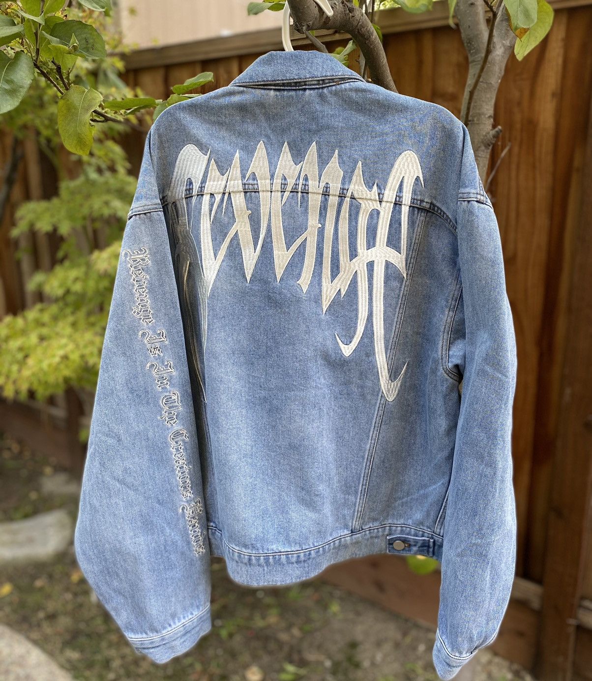 Revenge Revenge Embroidered Denim Jacket | Grailed