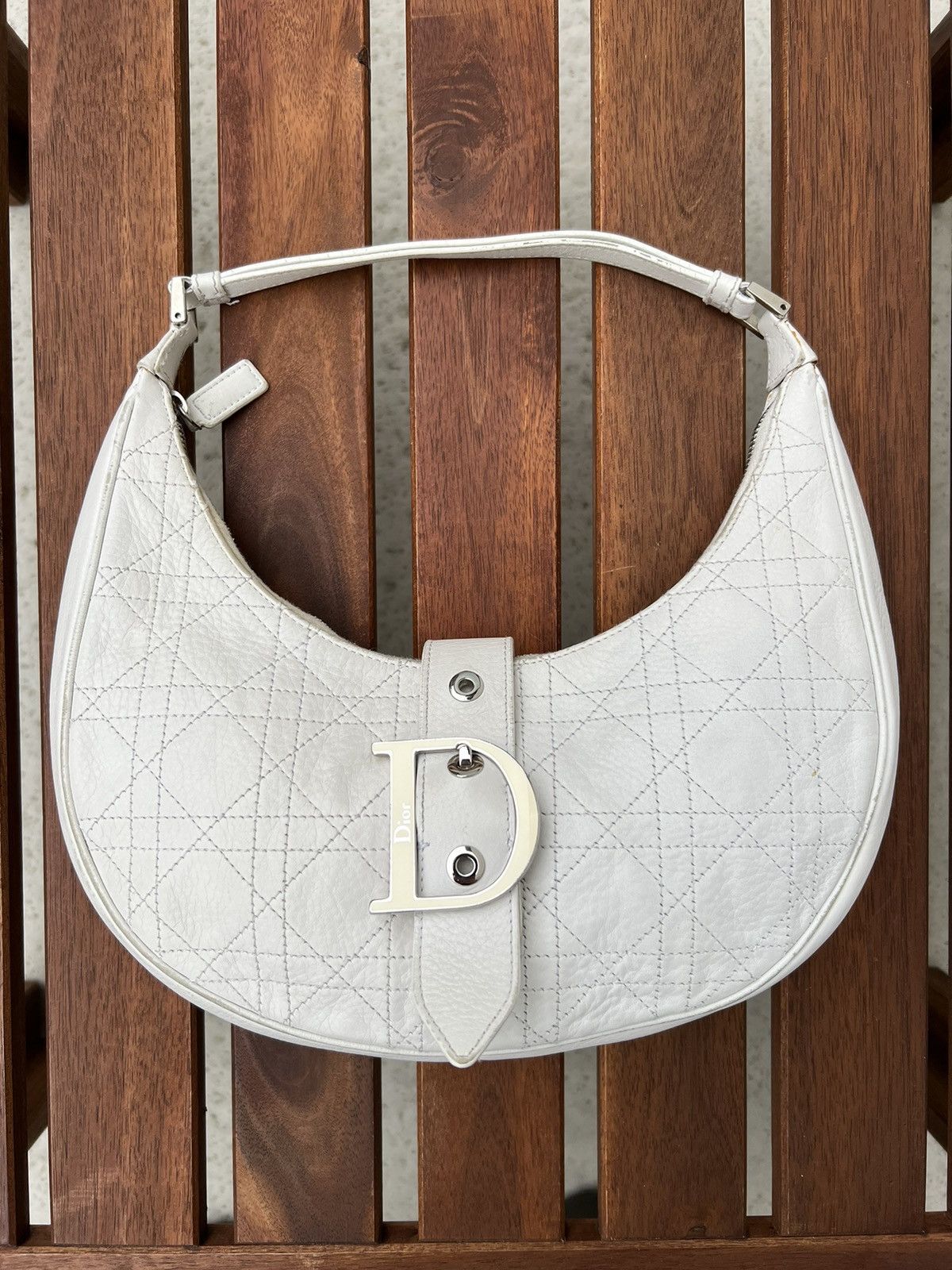 Christian Dior Monsieur × Dior Vintage Dior Cannage Half Moon Bag ...
