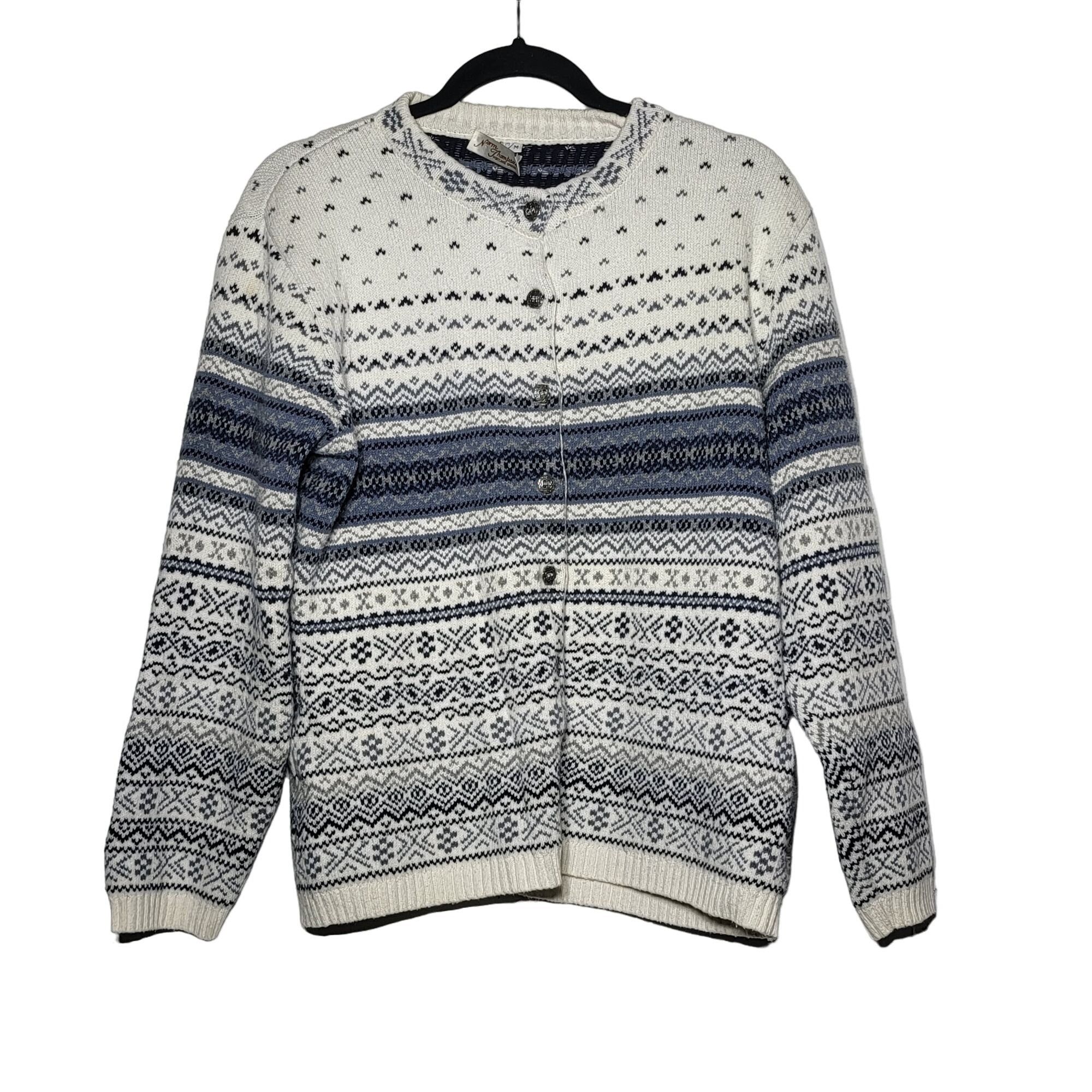 Norm Thompson Norm Thompson Fair Isle Button-Down Cardigan Sweater M ...